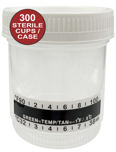 Sterile Urine Collection Specimen Cups By Identify Health - 90ML - IDH ...
