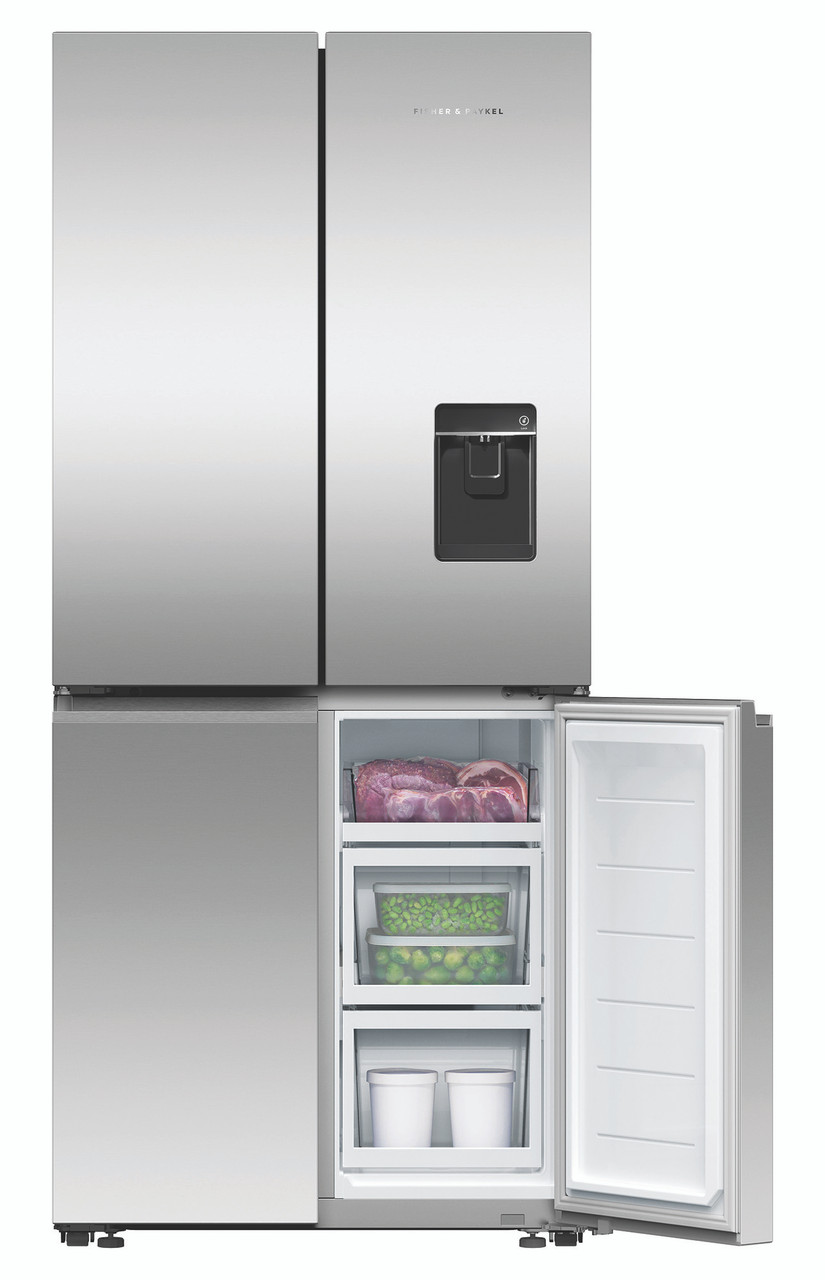 Fisher & Paykel 498L Quad Door Ice & Water Refrigerator RF500QNUX1 ...