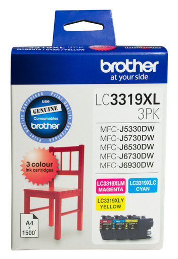 Brother Ink Cartridge Colour 3 Pack LC3319XL3PK - Extreme Appliances