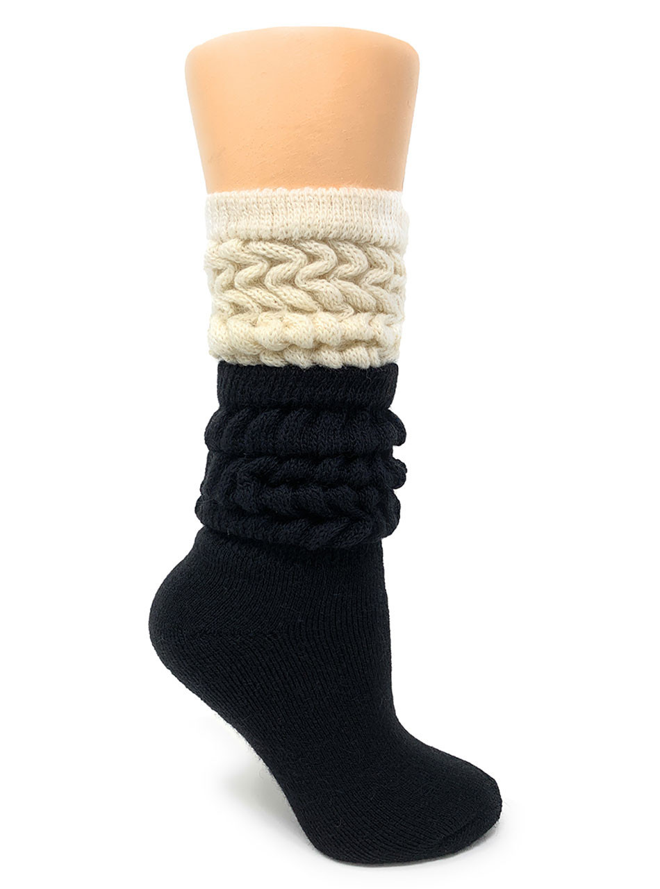 Slouchy Scrunch Alpaca Socks — Retro Style | Sun Valley Alpaca Co