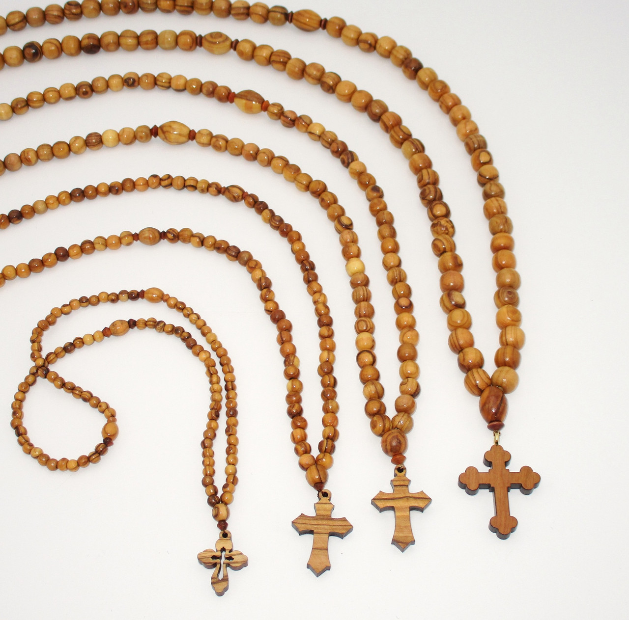 Bethlehem Olive Wood 100-Bead Prayer Rope - St. Paisius Monastery Gift Shop