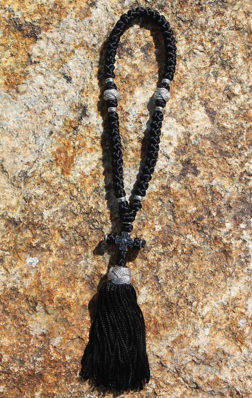 50 Knot Satin Prayer Rope with Bullion Cord Knots - St. Paisius ...