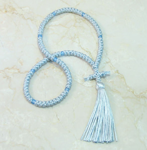 100-knot Russian Prayer Rope - Silver Satin - St. Paisius Monastery ...