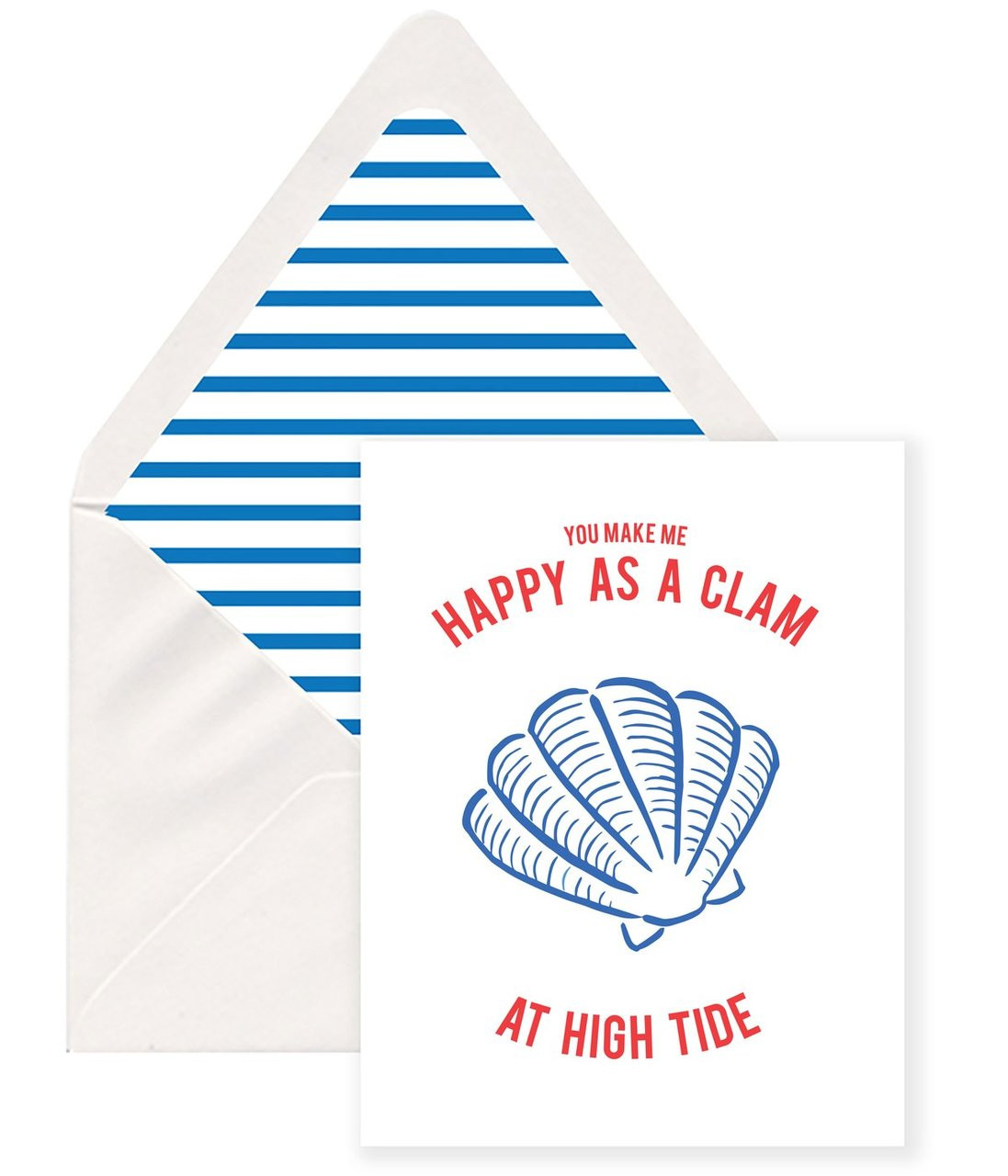 You Make Me Happy As A Clam Card - THE BEACH PLUM COMPANY