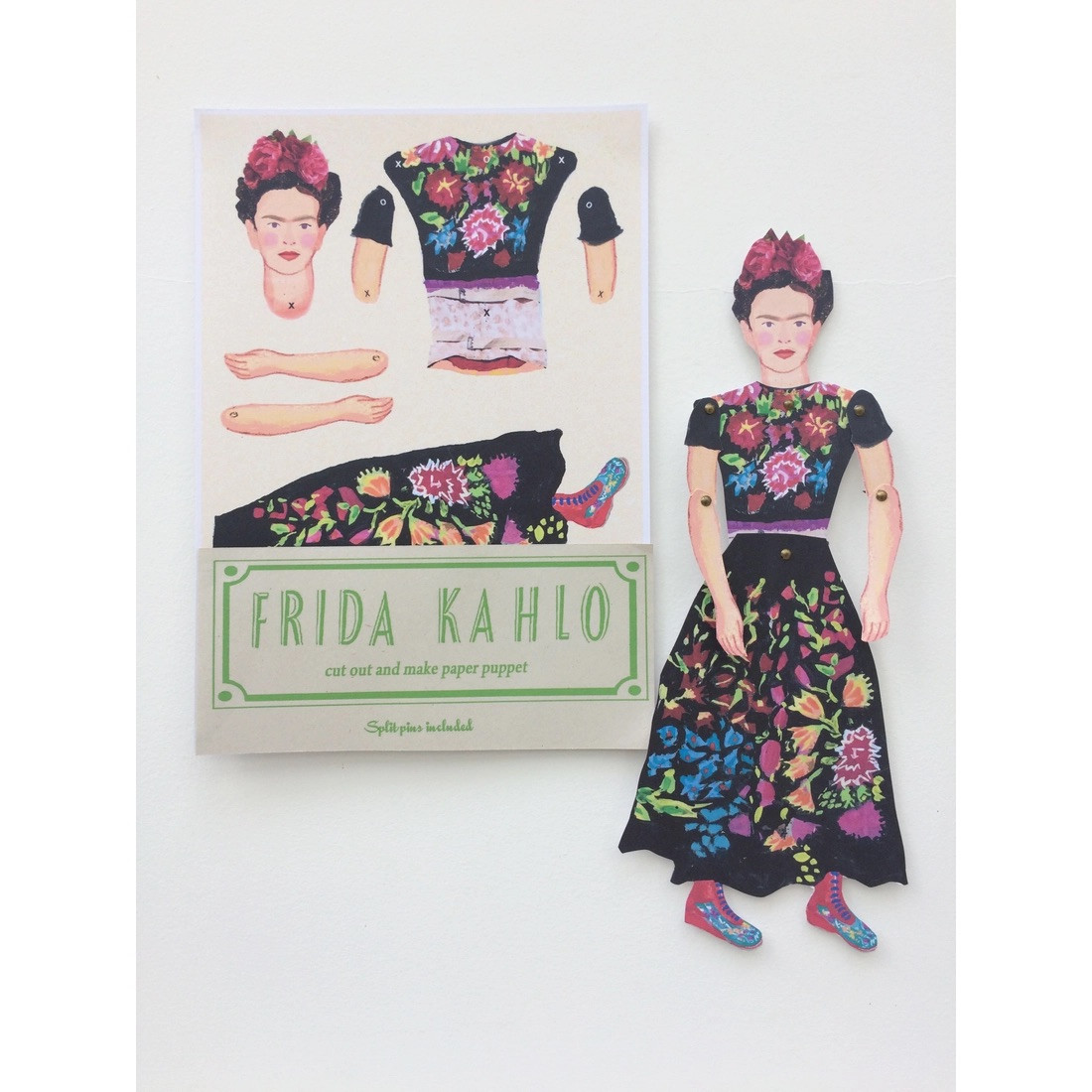 Frida Kahlo Cut and Make Paper Puppet (Paper Doll) - THE BEACH PLUM COMPANY