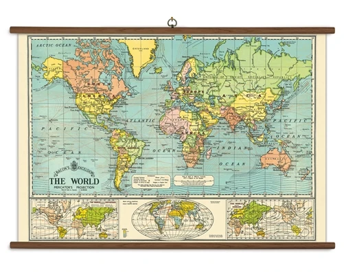 Vintage Style World Maps