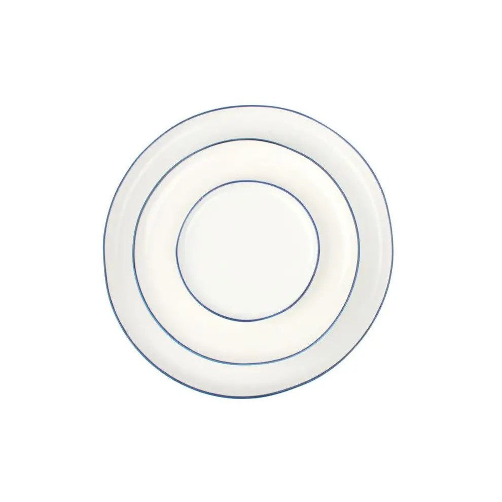 Blue Rim SMALL Porcelain Plate (per each - single plate) - THE BEACH ...