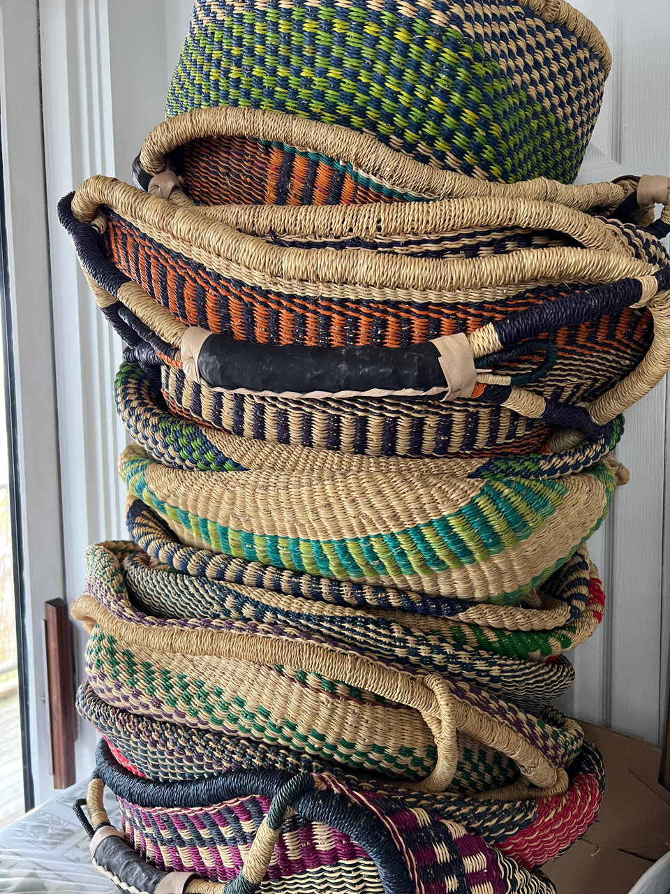 Large Oversized Bolga Basket (Available in Assorted Colors) - THE BEACH ...