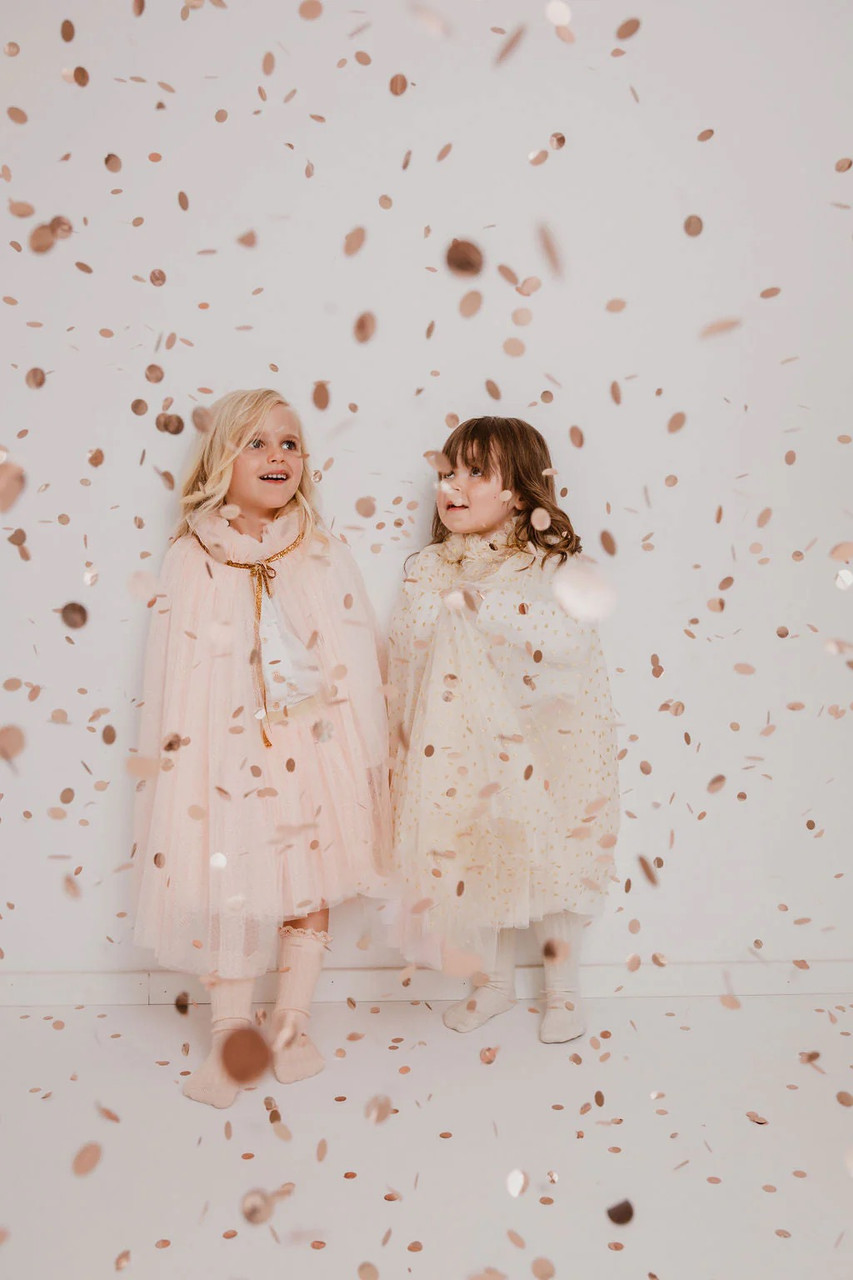 Soft Pink Tulle Magical Fairy Cape with Golden Polkadots - THE BEACH ...