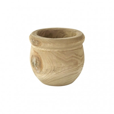 Wood Carving Cup Pot - THE BEACH PLUM COMPANY