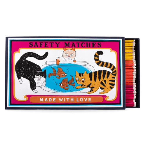 Three Cats GIANT OVERSIZED Matchbox - THE BEACH PLUM COMPANY