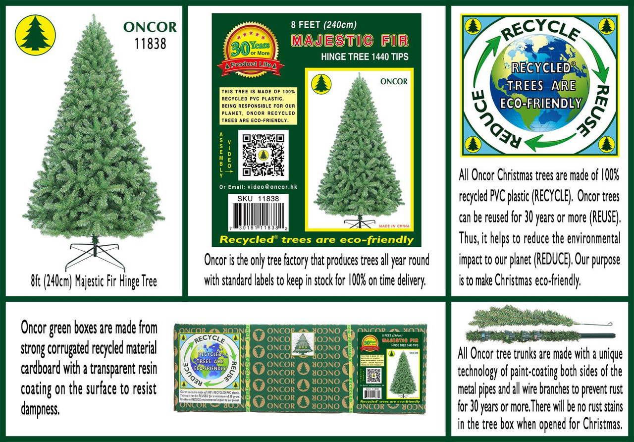 8ft Majestic Fir Hinge Tree - Home Fabrics Ltd.