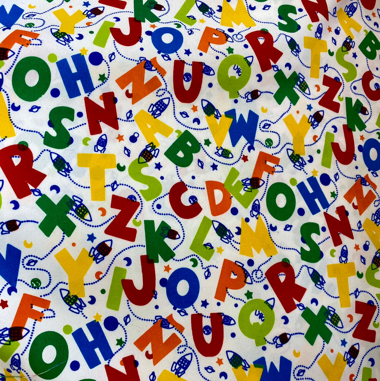 Cotton - Colourful ABCs - White - Home Fabrics Ltd.