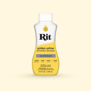 Rit All Purpose Dye - 8oz Liquid - Golden Yellow - Home Fabrics Ltd.