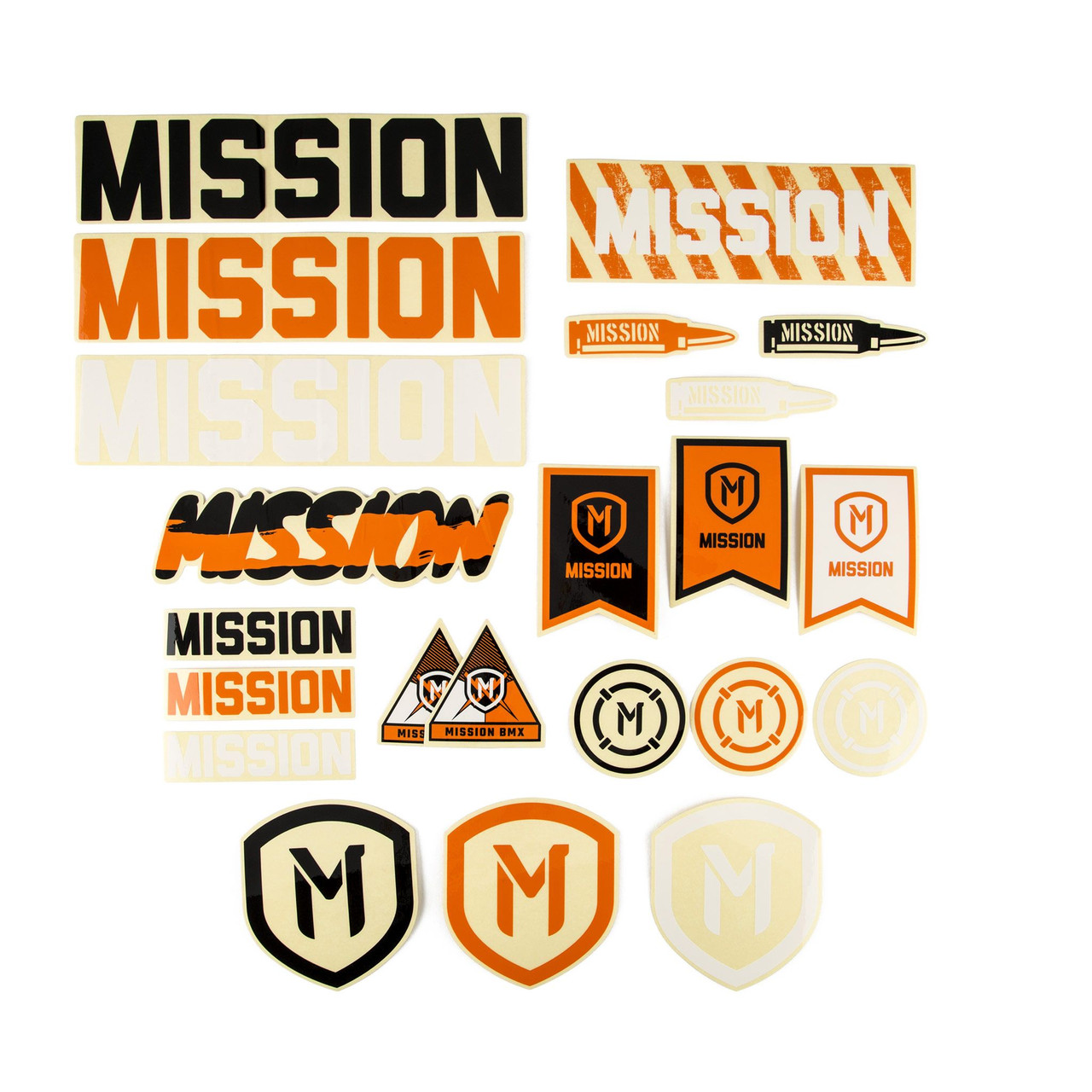 A Mission Assorted Sticker Pack for your bike at Americancycle.com