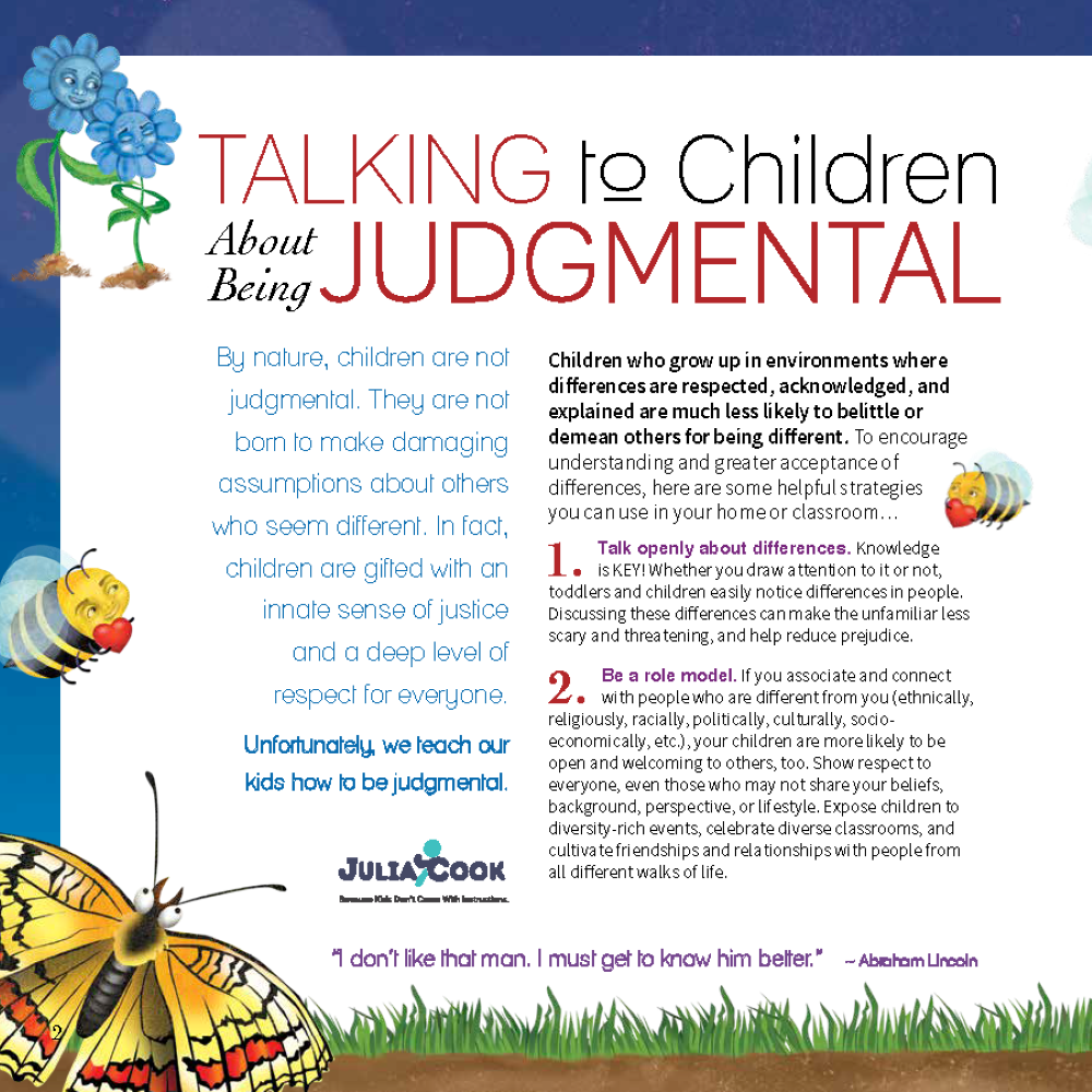 The Judgmental Flower | Julia Cook | Boys Town Press