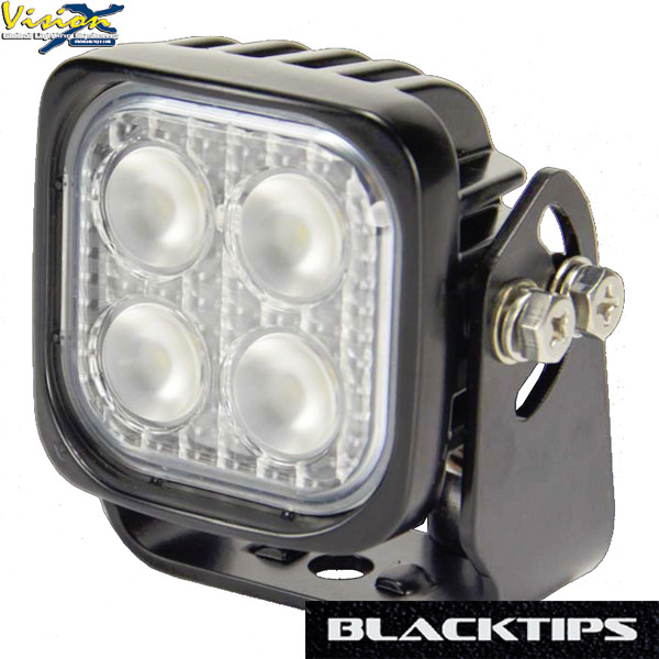 4 LED WORKLIGHT, 28 WATTS 60° Flood Beam Blacktips BLB050460 - Vision X ...