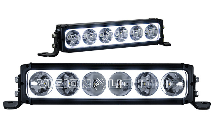 19" XPR HALO 10W LIGHT BAR 6 LED TILTED OPTICS FOR MIXED BEAM Vision X ...