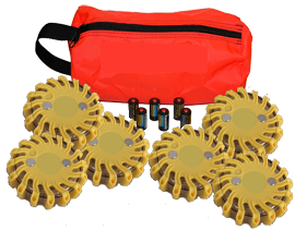 LED Safety Flare. 6 Pack with with Replaceable CR123 Lithium Battery ...