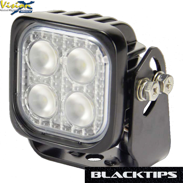 4 LED WORKLIGHT, 28 WATTS 60° Flood Beam Blacktips BLB050460 - Vision X ...