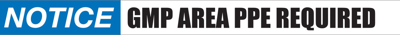 Notice Gmp Area Ppe Required Inline Printed Floor Marking Tape