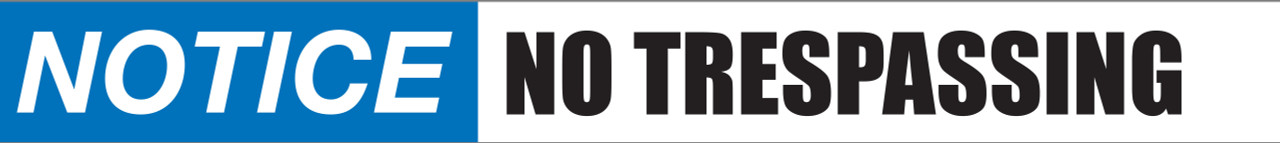 Notice No Trespassing Inline Printed Floor Marking Tape Creative