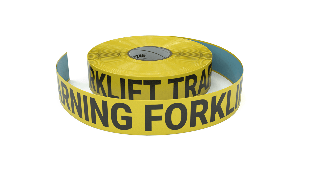 Warning Forklift Traffic - Inline Printed Floor Marking Tape | SafetyTac