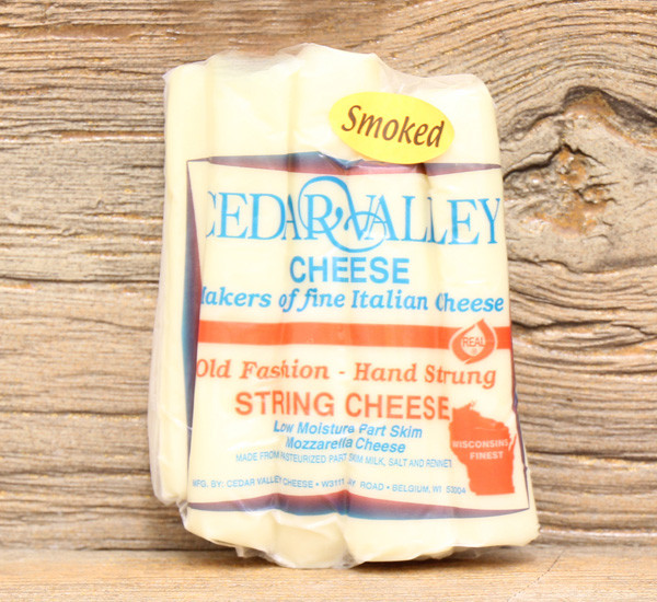Smoked String Cheese - 16 oz - Cedar Valley Cheese Store