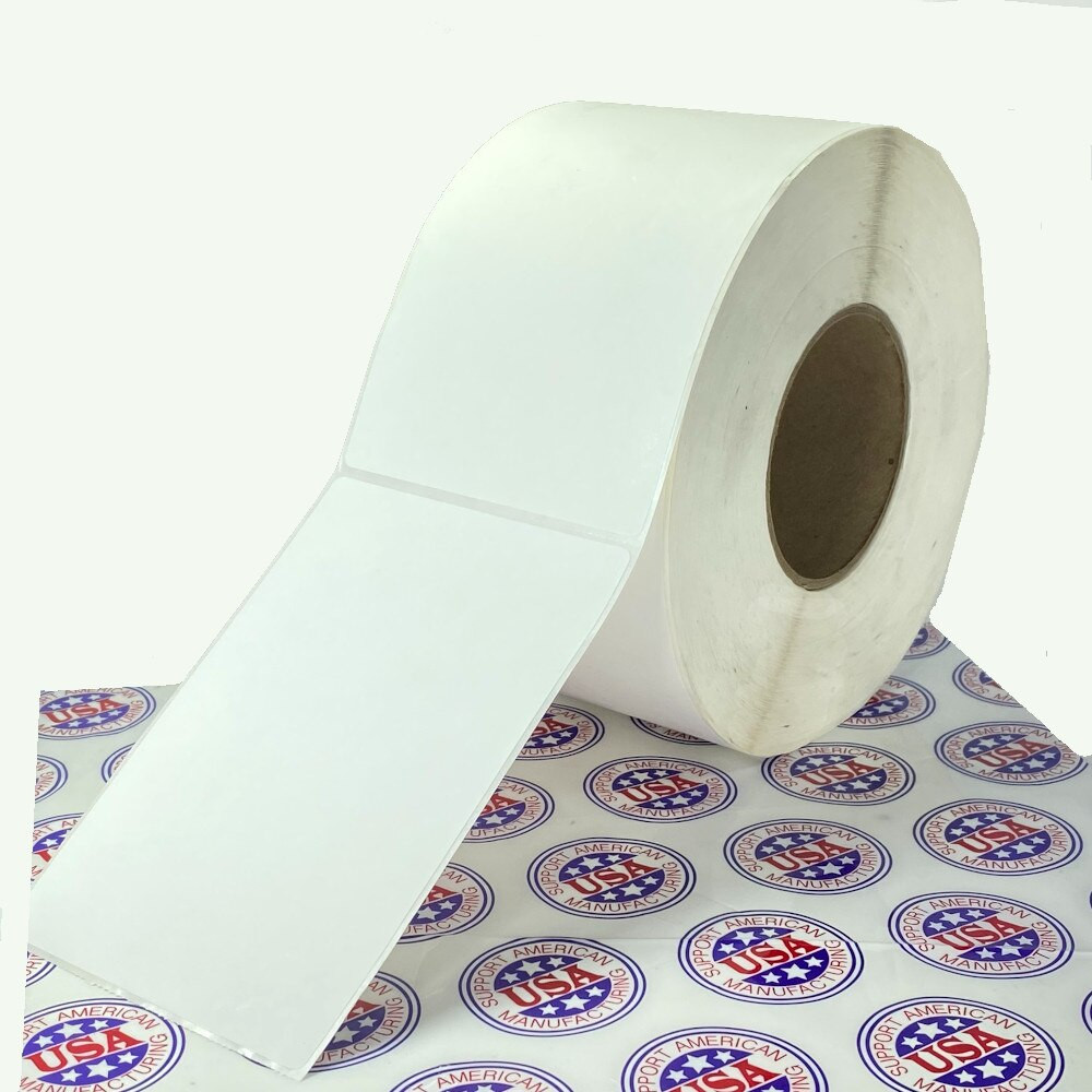 4" x 6", Direct Thermal, Perforated, Roll, 3/4" Core, Uncoated, General ...