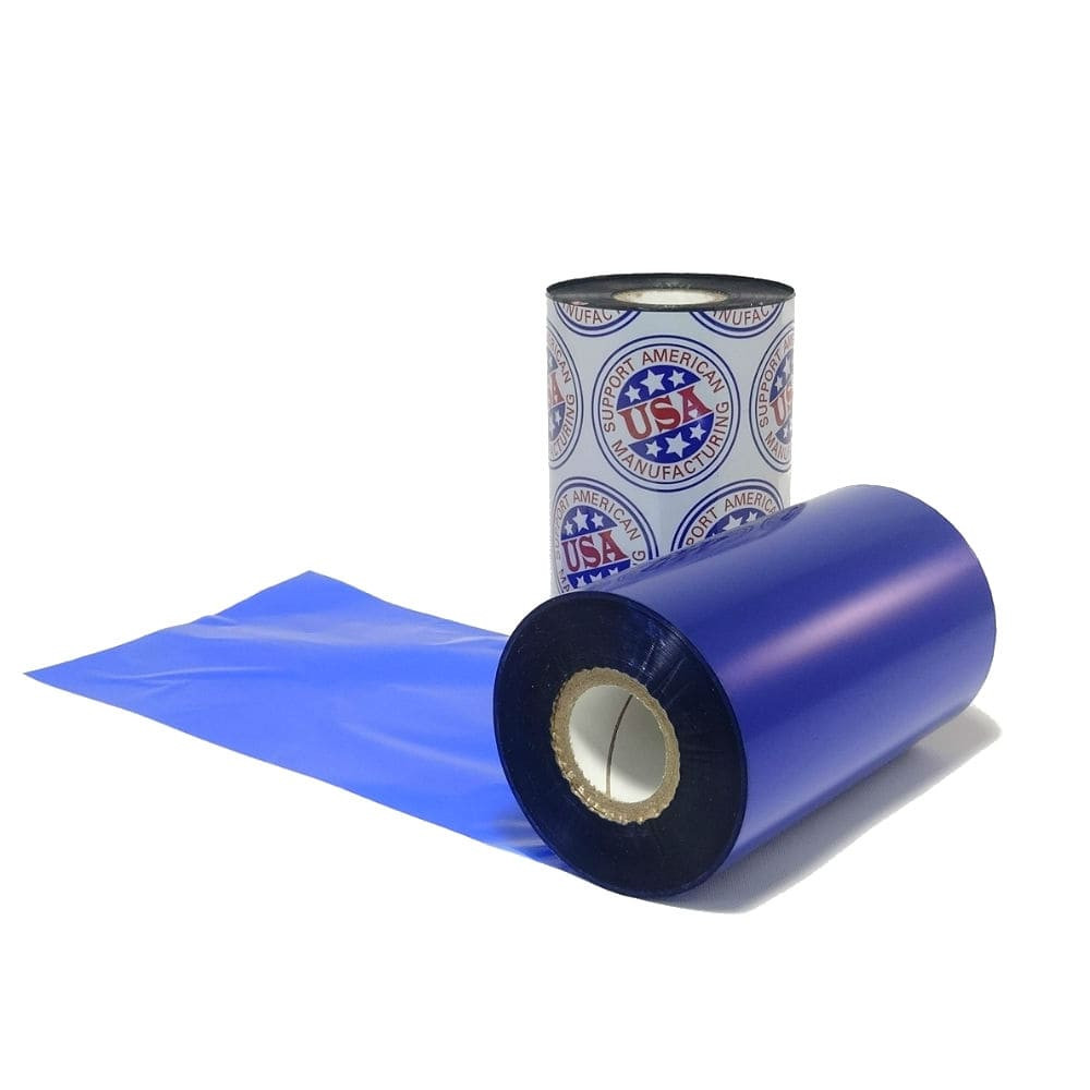 Resin Ribbon: 2.52" x 1,181' (64.0mm x 360m), Ink on Inside, Blue, $28. ...