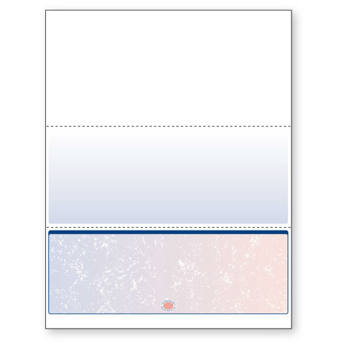 Blue / Red Bottom Check - Premier Security Business Check Stock