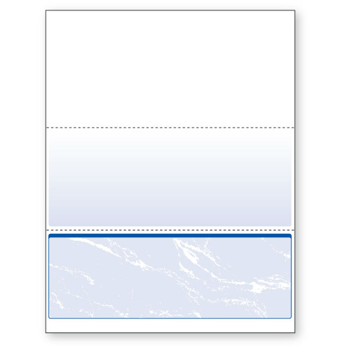 Blue Bottom Check - Secure Business Check Stock