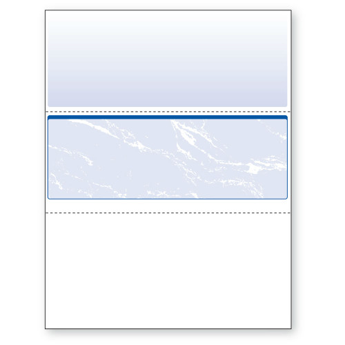 Blue Middle Check - Secure Business Check Stock