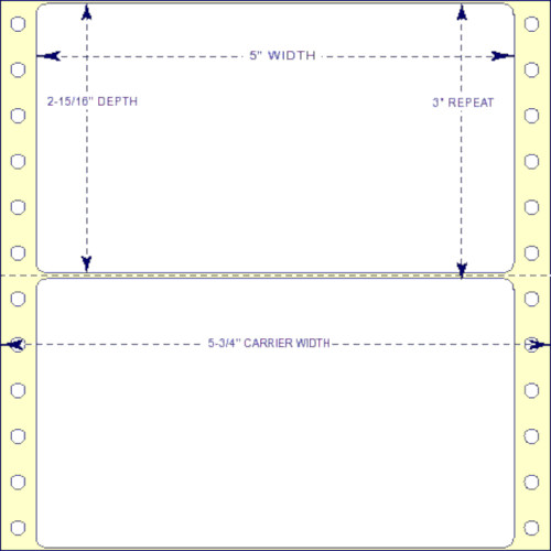 5" x 2-15/16", Pinfeed, 1 Label Across, 5,000 Labels a Case - Ganson ...