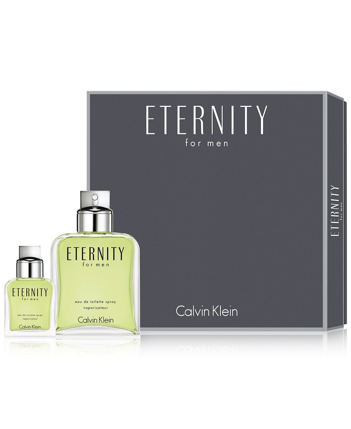ETERNITY 2 PCS SET FOR MEN: 6.7 EAU DE TOILETTE SPRAY + 1 OZ EAU DE ...
