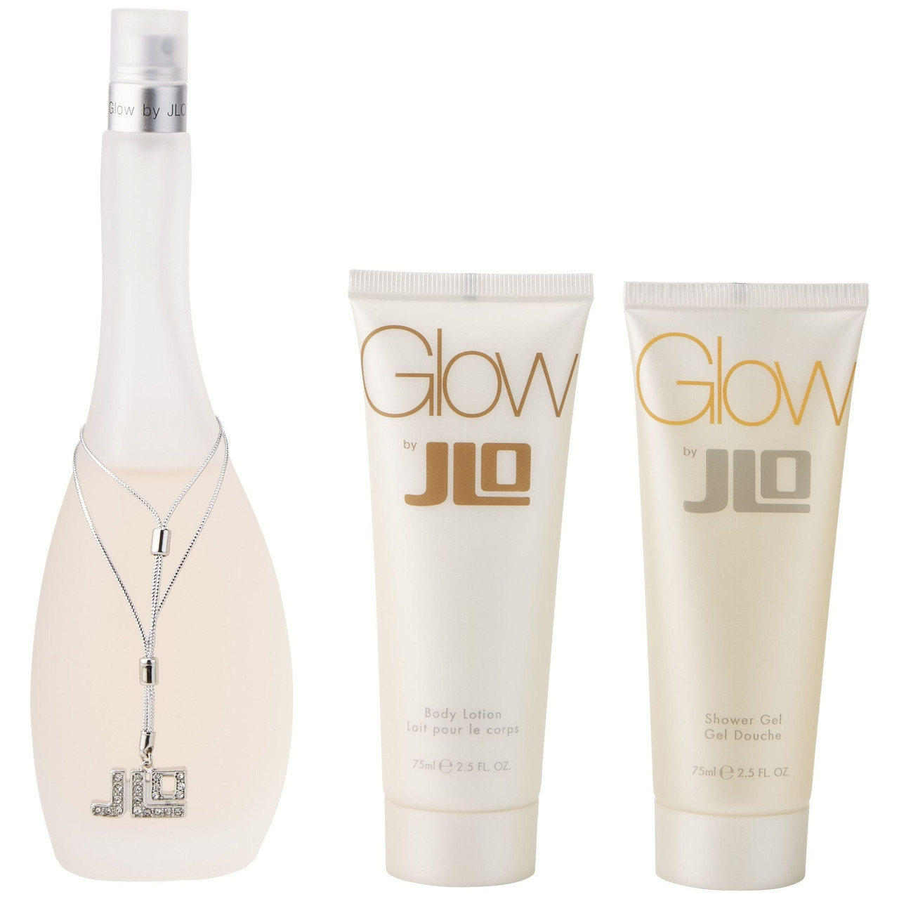 J LO GLOW 3 PCS SET: 1.7 EAU DE TOILETTE SPRAY + 2.5 BODY LOTION + 2.5 ...