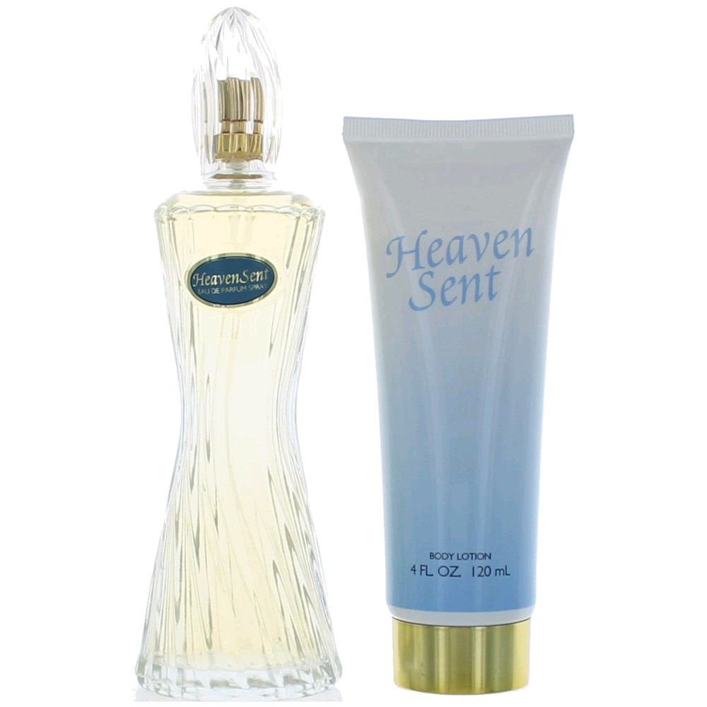 HEAVEN SENT 2 PCS SET: 3.4 EDP SP + 4 OZ BODY LOTION - ScentsWorld