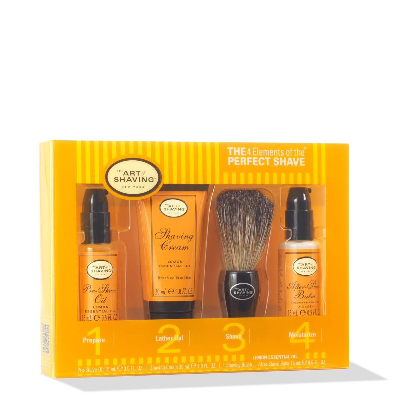THE ART OF SHAVING LEMON THE 4 ELEMENTS STARTER SET: 15 ML PRE-SHAVE ...
