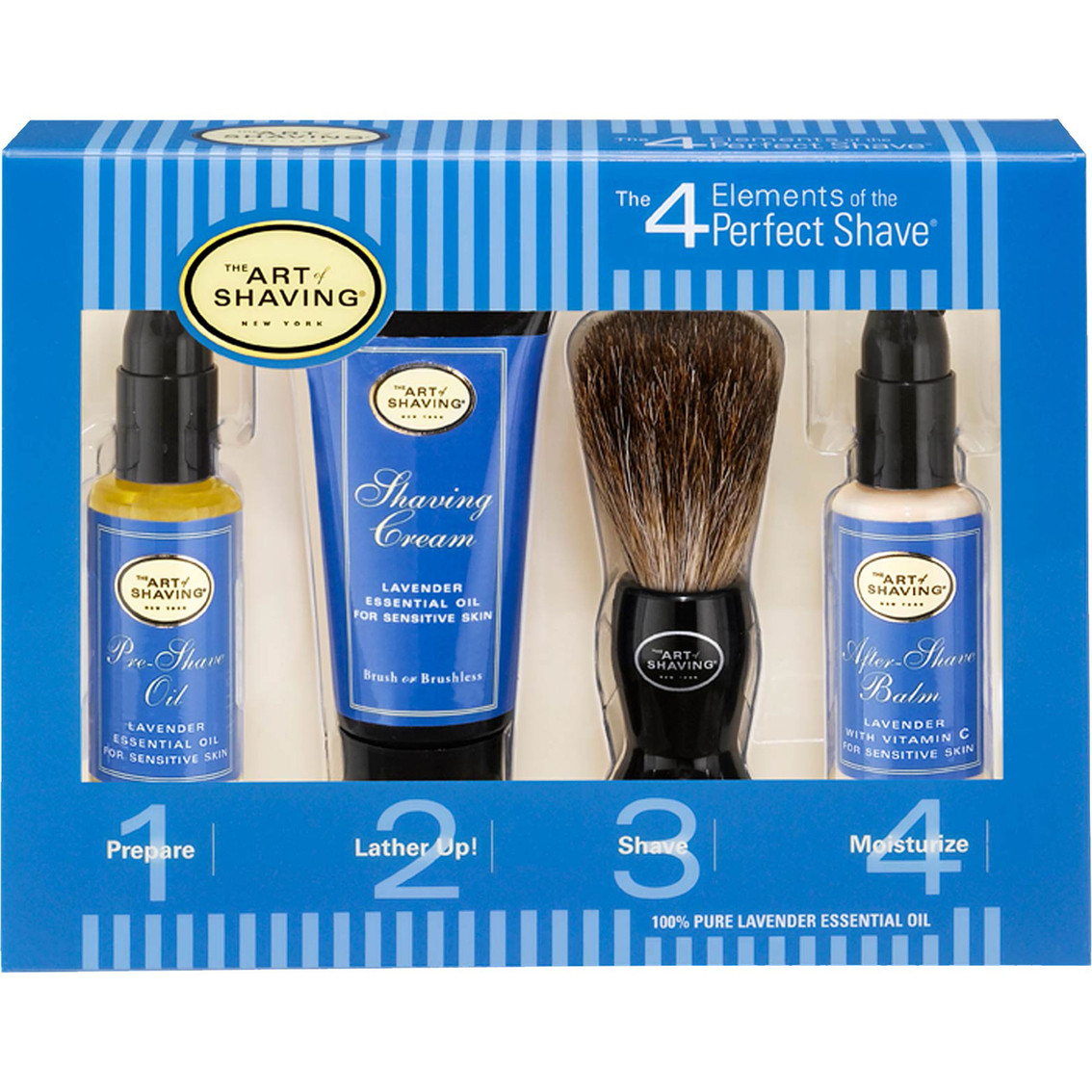THE ART OF SHAVING LAVENDER THE 4 ELEMENTS STARTER SET: 15 ML PRE-SHAVE ...