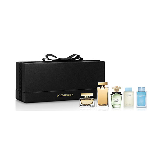 DOLCE & GABBANA 5 PCS MINI SET FOR WOMEN: LIGHT BLUE EAU INTENSE 4.5 ML ...