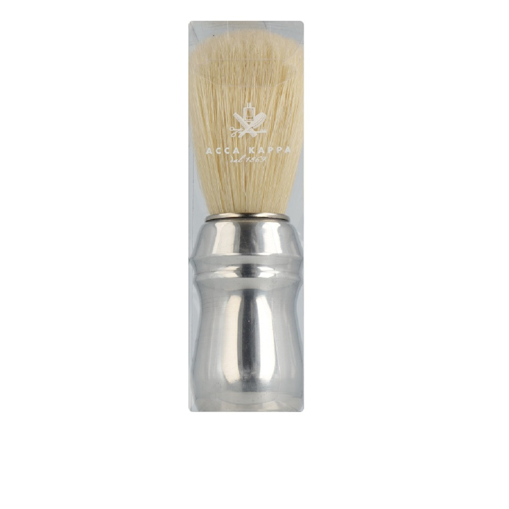 ACCA KAPPA NATURAL BRISTLES SHAVING BRUSH ALUMINIUM HANDLE - ScentsWorld