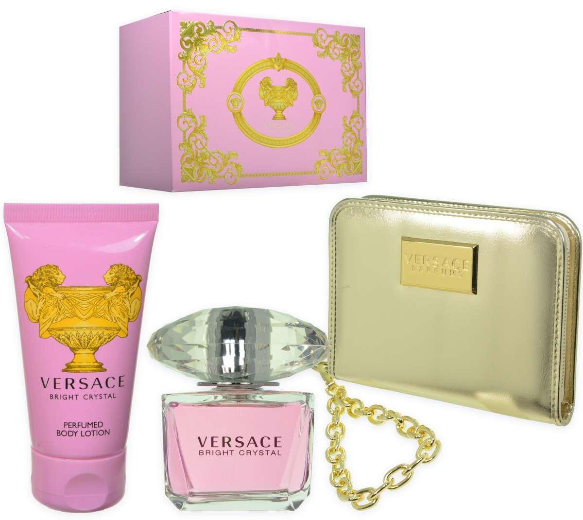 VERSACE BRIGHT CRYSTAL 3 PCS SET: 3 OZ EAU DE TOILETTE SPRAY + 3.4 BODY ...