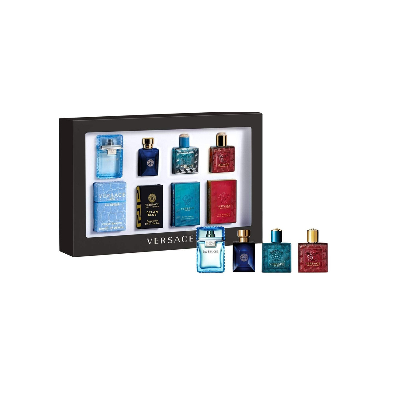 VERSACE 4 PCS MINI SET FOR MEN (INDIVIDUALLY BOXED): EAU FRAICHE 5 ML ...