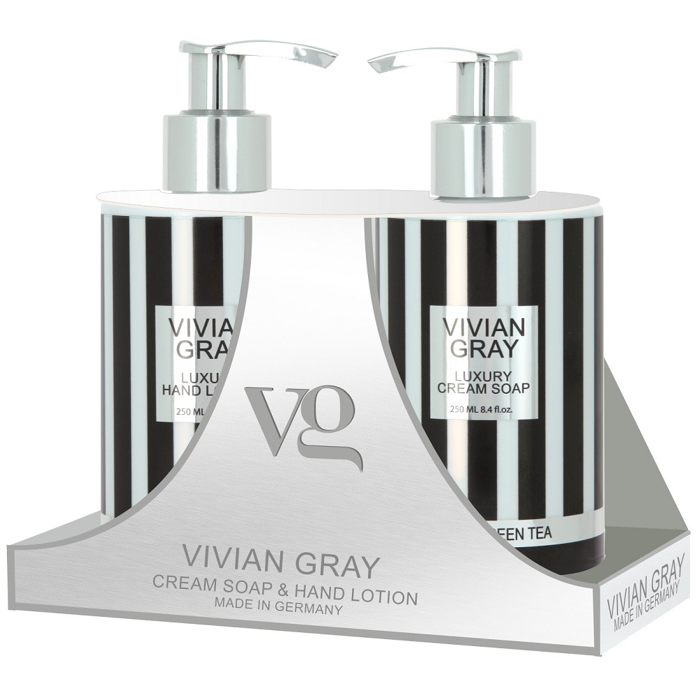 VIVIAN GRAY LEMON & GREEN TEA 2 PCS SET: 8.4 CREAM SOAP + 8.4 HAND ...
