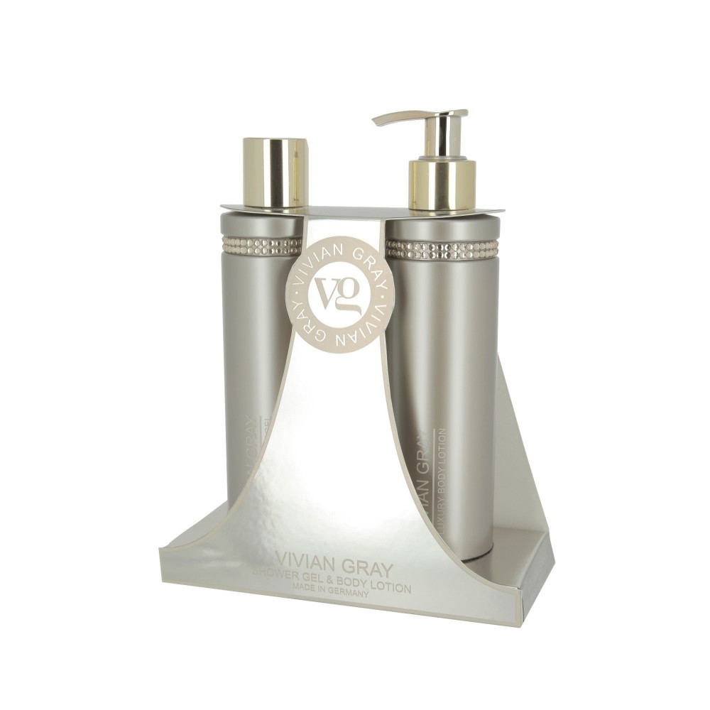 VIVIAN GRAY CRYSTALS IN BROWN 2 PCS SET: 8.4 SHOWER GEL + 8.4 BODY ...
