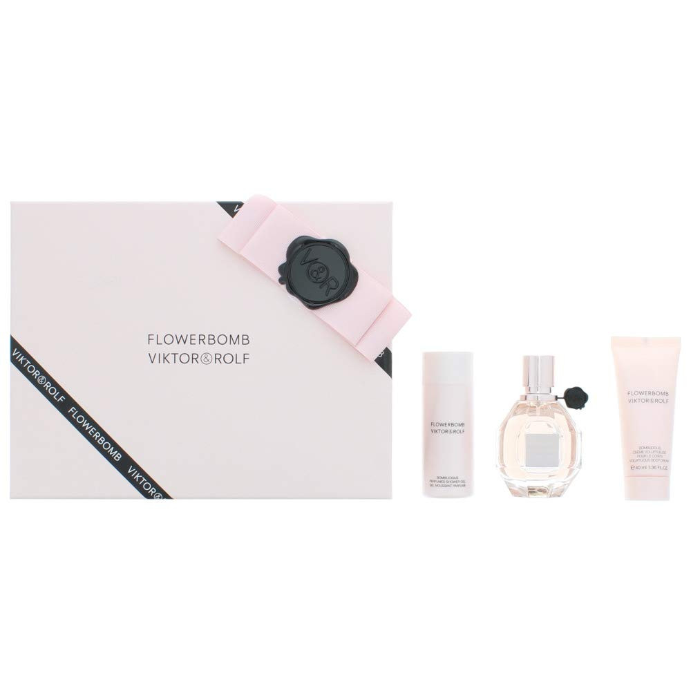 FLOWERBOMB 3 PCS SET: 0.24 EAU DE PARFUM + 1.7 BODY LOTION + 1.36 BODY ...