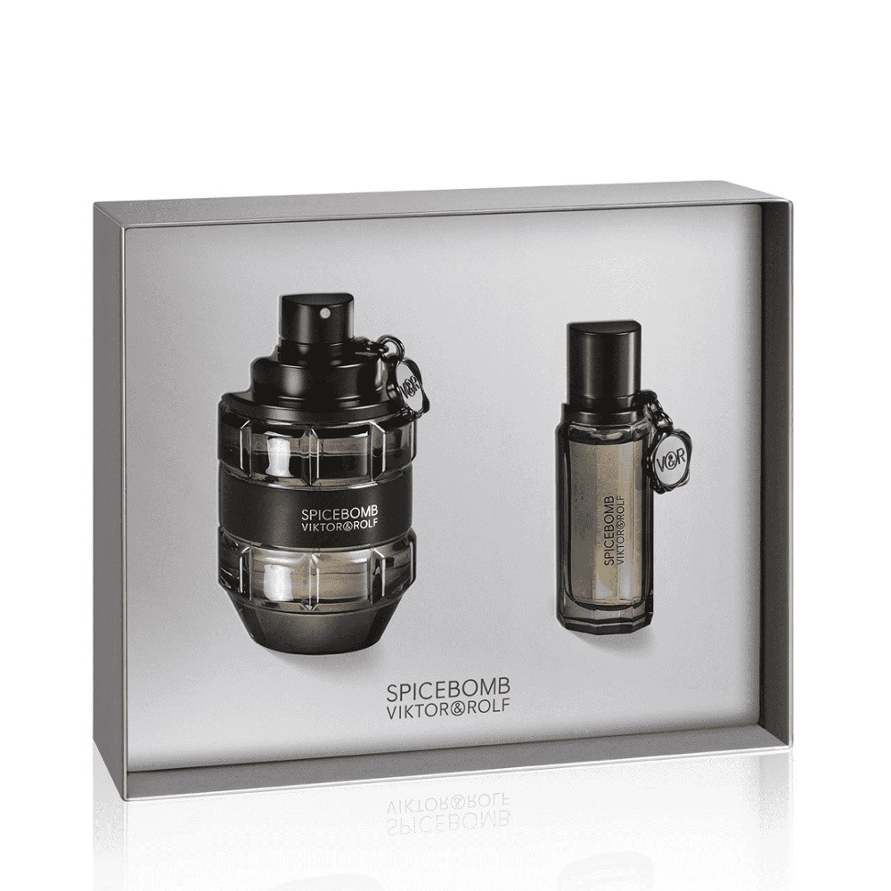 VIKTOR & ROLF SPICEBOMB 2 PCS SET FOR MEN: 3 OZ EAU DE TOILETTE + 0.68 ...