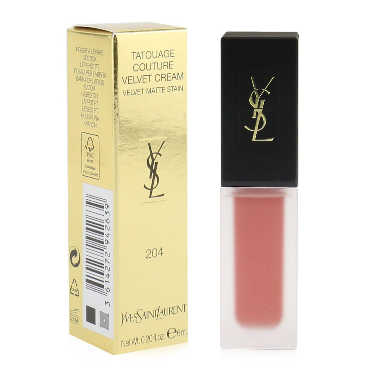 YSL TATOUAGE COUTURE VELVET CREAM 0.2 MATTE STAIN #204 BEIGE ...