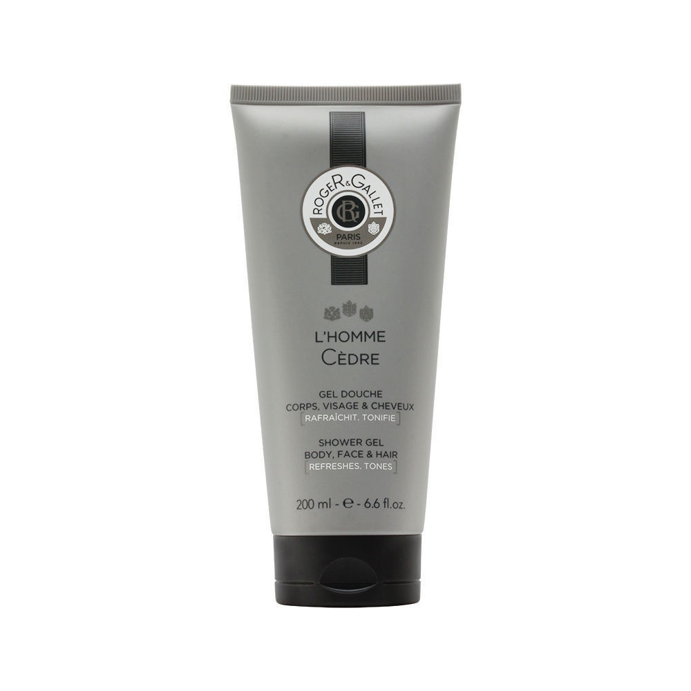 ROGER & GALLET L'HOMME CEDRE 6.6 SHOWER GEL FOR MEN - ScentsWorld
