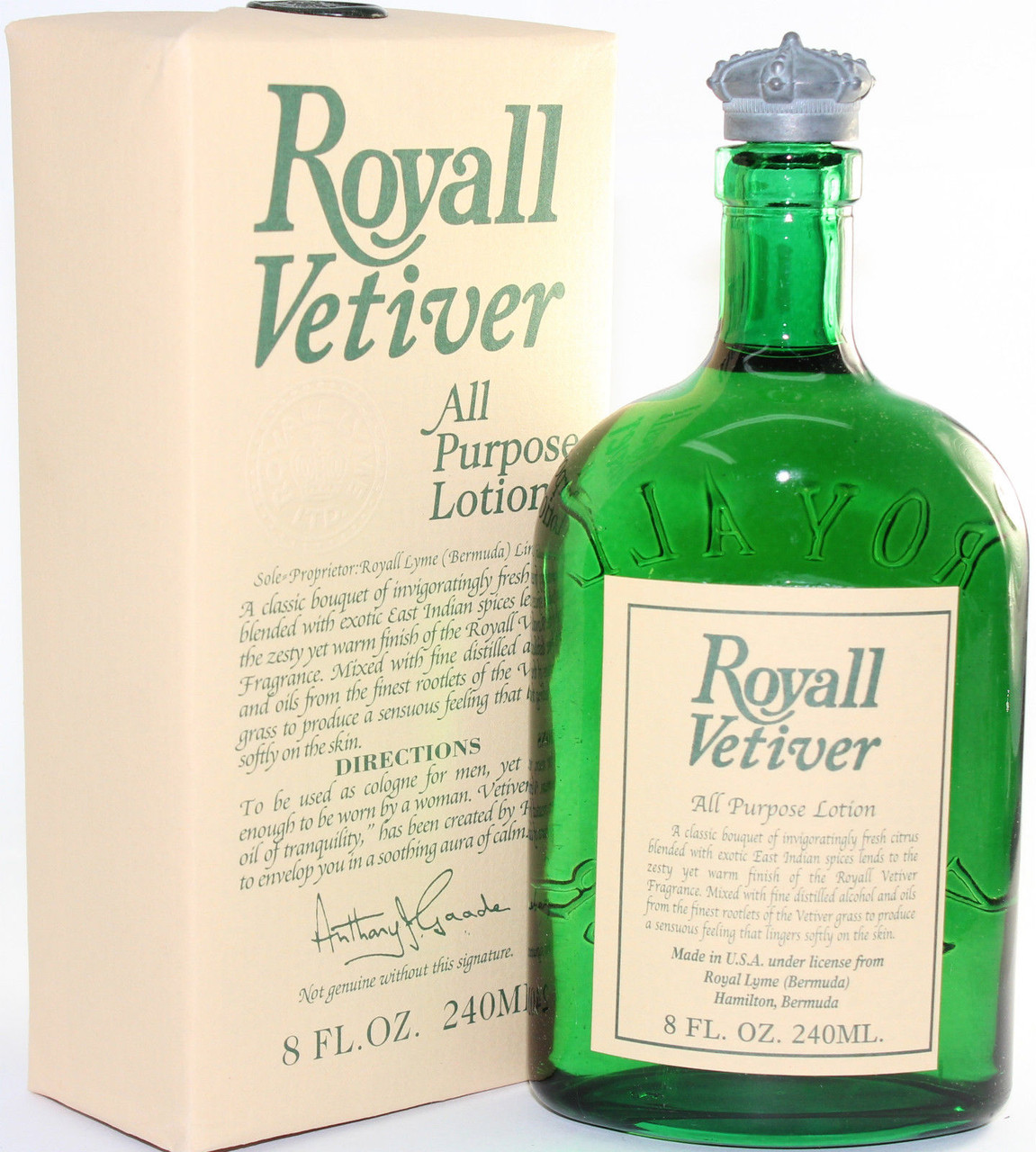 ROYALL VETIVER 8 OZ ALL PURPOSE LOTION - ScentsWorld